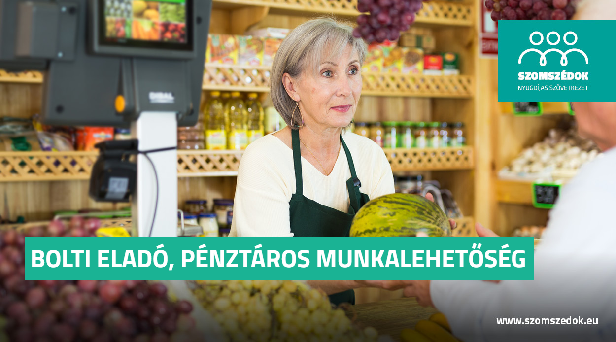 Bolti eladó, pénztáros munkalehetőség